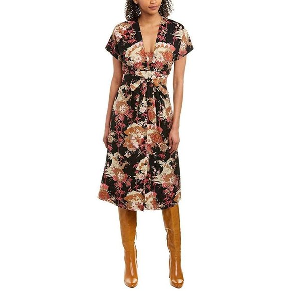 Current/Elliott | Dresses | Currentelliot The Retro Linen Bamboo Midi ...